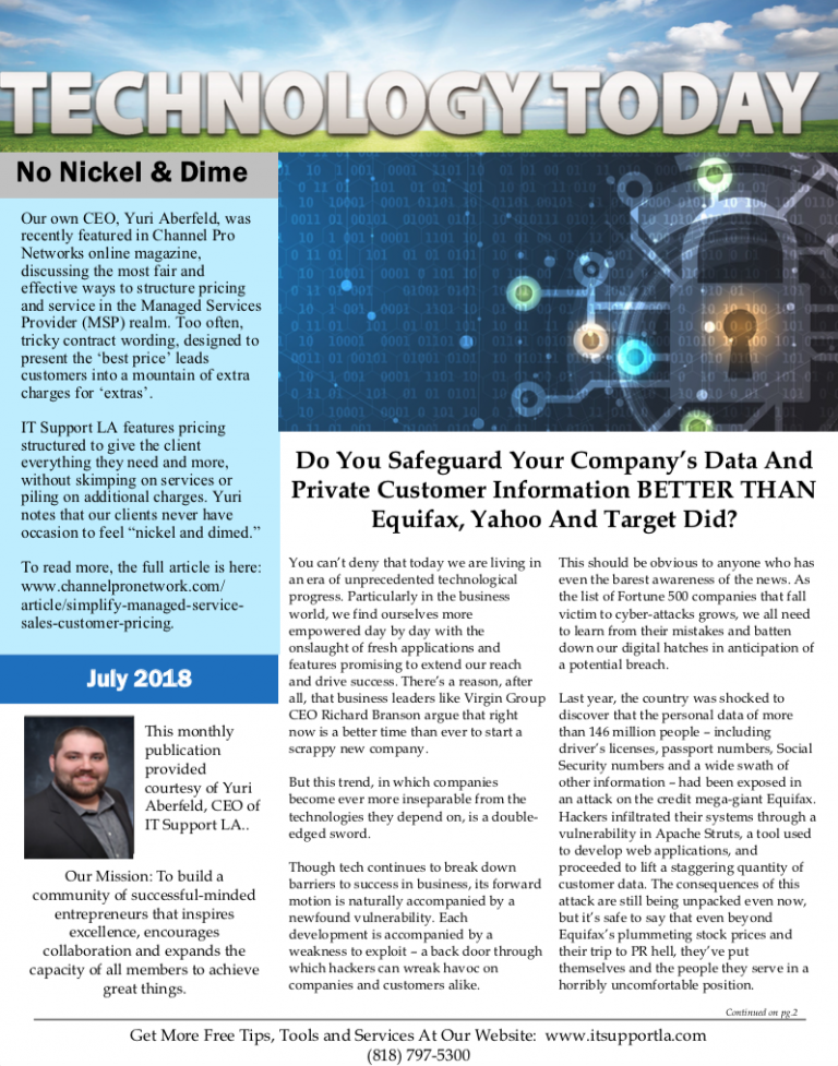 Best IT, Technology & Computing Newsletter | IT Support LA | IT Support LA